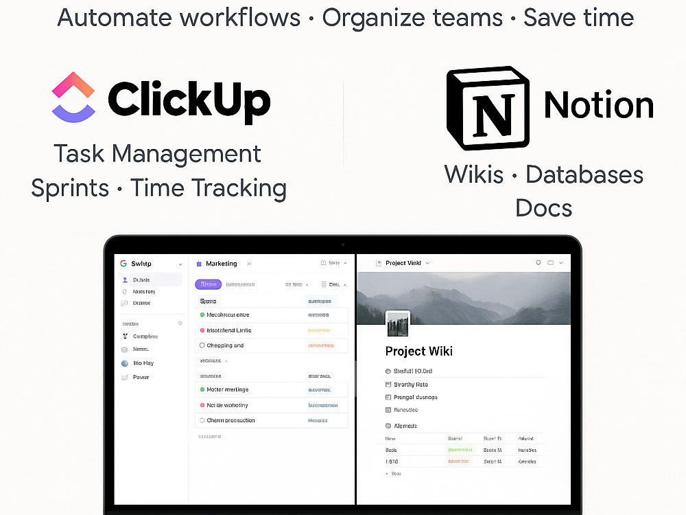 "ClickUp & Notion expert, Custom Setup, Automation & Workflow Optimization" | Upwork
