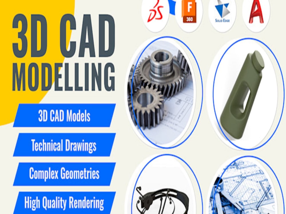 Do product design 3d cad model 2d drawing cnc in solidworks fusion 360 ...