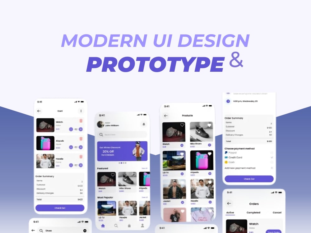 Modern eCommerce Mobile App UI/UX Design & Interactive Prototype | Upwork