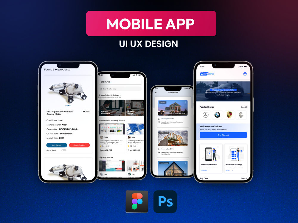 A Custom Mobile App UI/UX Design – iOS & Android | MVPs | Startups | Upwork