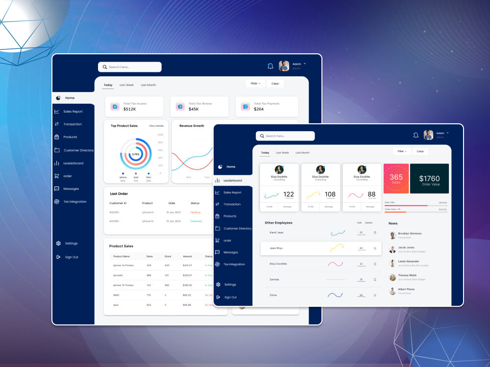 A Custom Dashboard UI/UX Design | Upwork