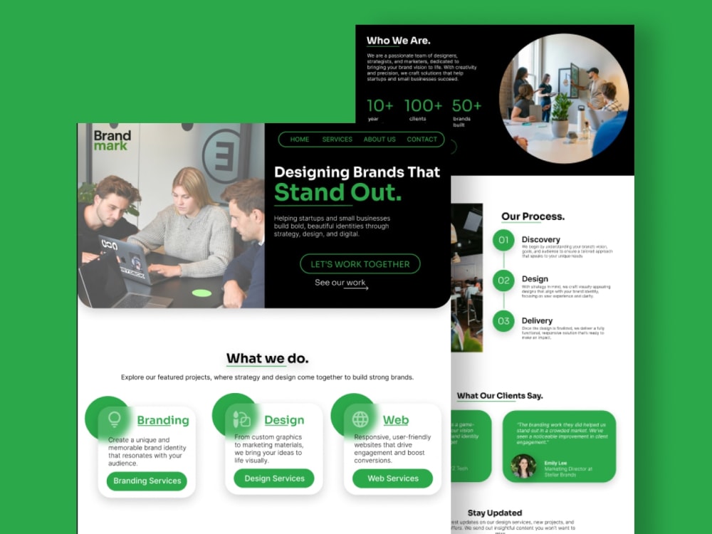 A modern and responsive website design in Figma | Upwork