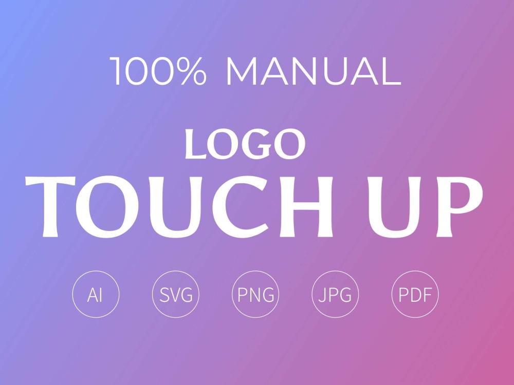 100% manually logo touch up to ai,eps,svg,png,pdf | Upwork