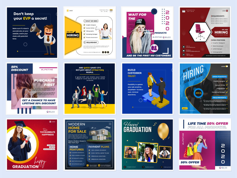 30 Unique Social Media Posts Designs for Your Brand | Upwork