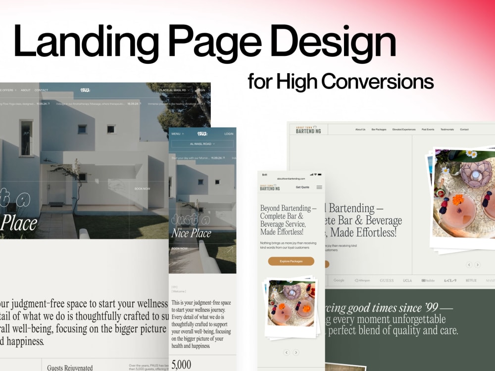 Landing Page Design for High Conversions | Upwork