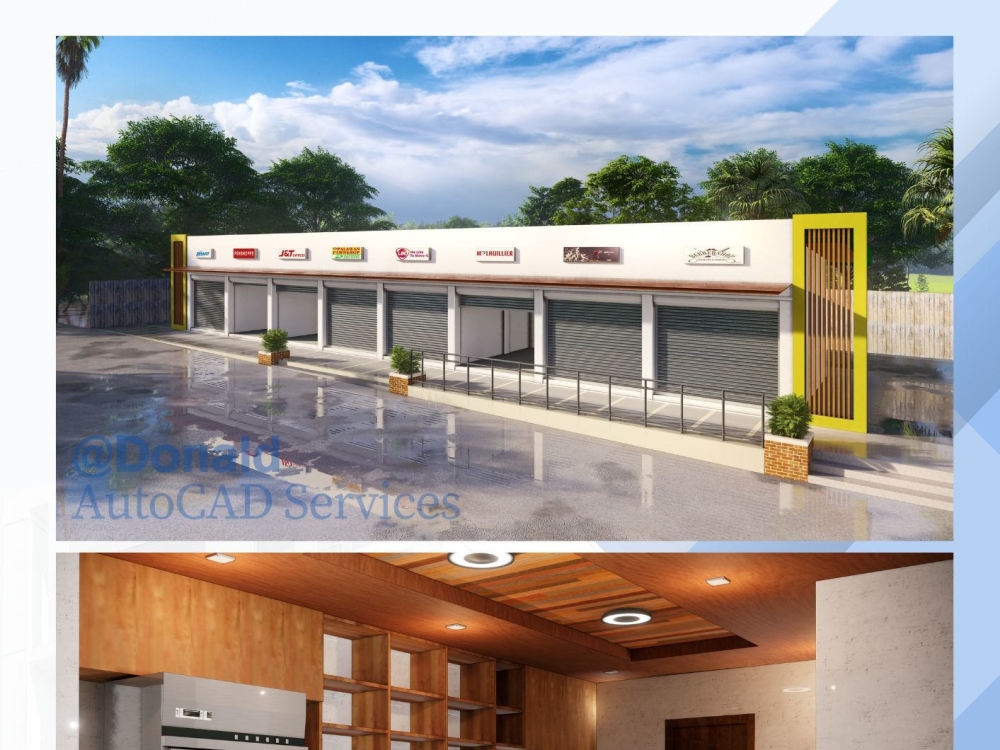 Modern Commercial Ground Floor Plan with 8 Retail Units Designed | Upwork