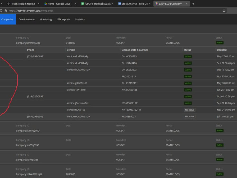 A fantastic, fast and easy logistics logbook with admin panel | Upwork