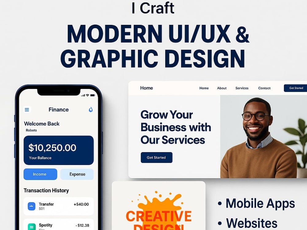 A design modern UI UX or graphics that elevate your brand | Upwork