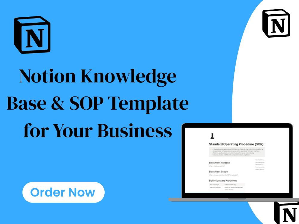 A Notion Knowledge Base & SOP Template for Your Business | Upwork