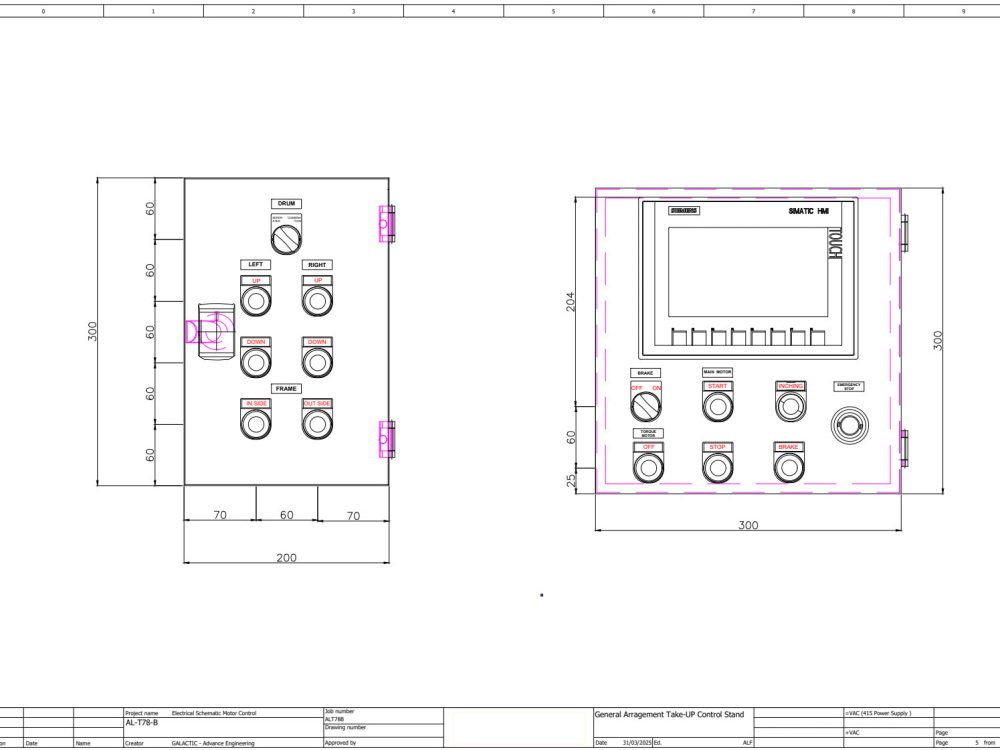 Design and draw electrical schematic, wiring, panel layout autocad ...