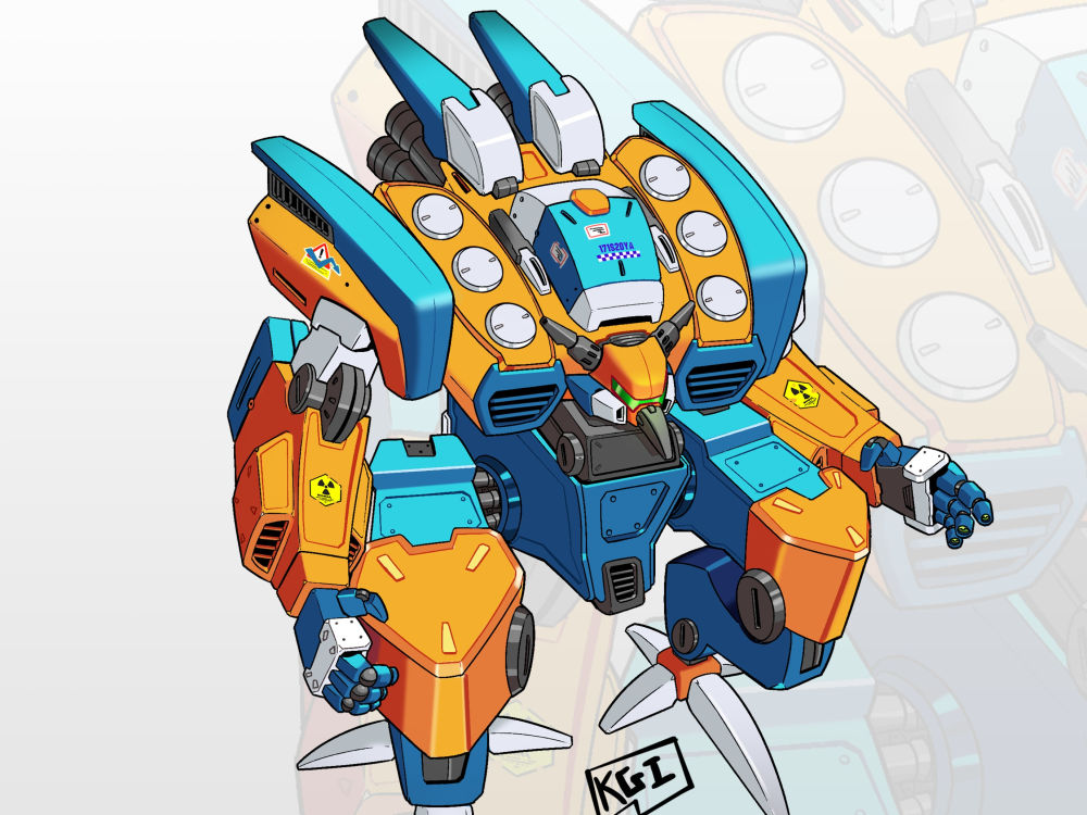 An anime mecha robot suit character concept | Upwork