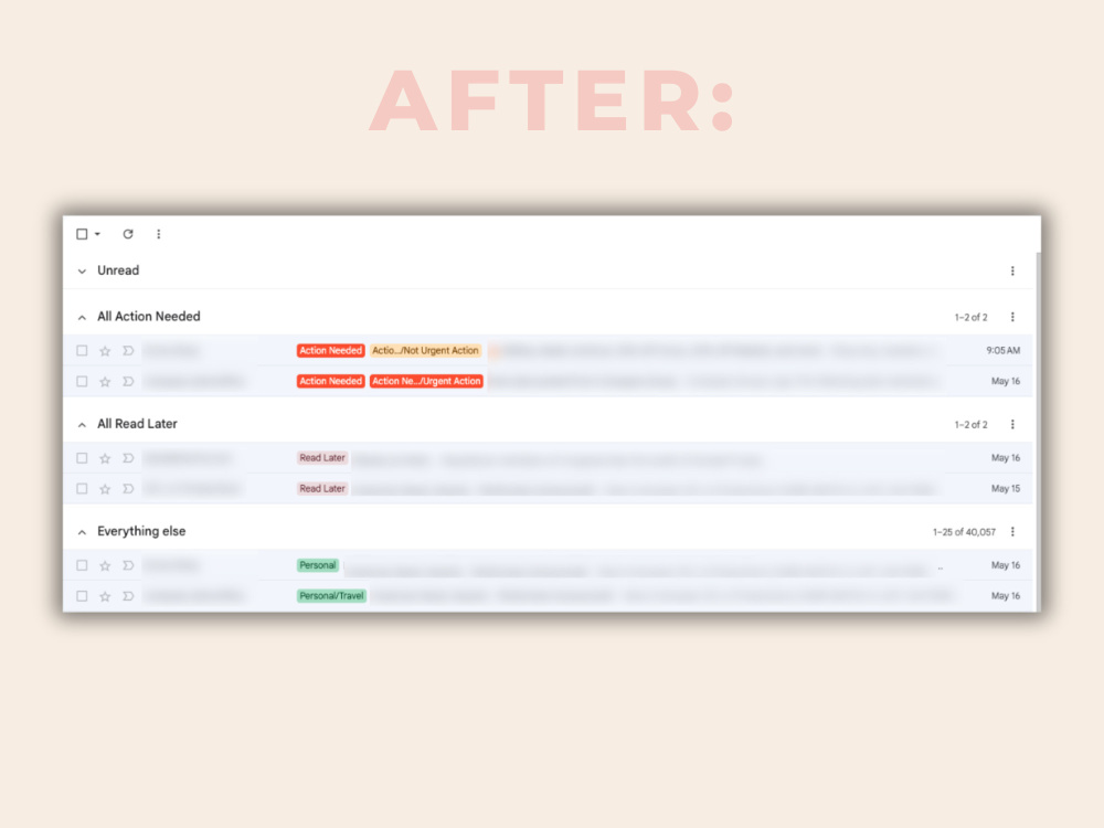 A calm, organized inbox with smart systems | Upwork