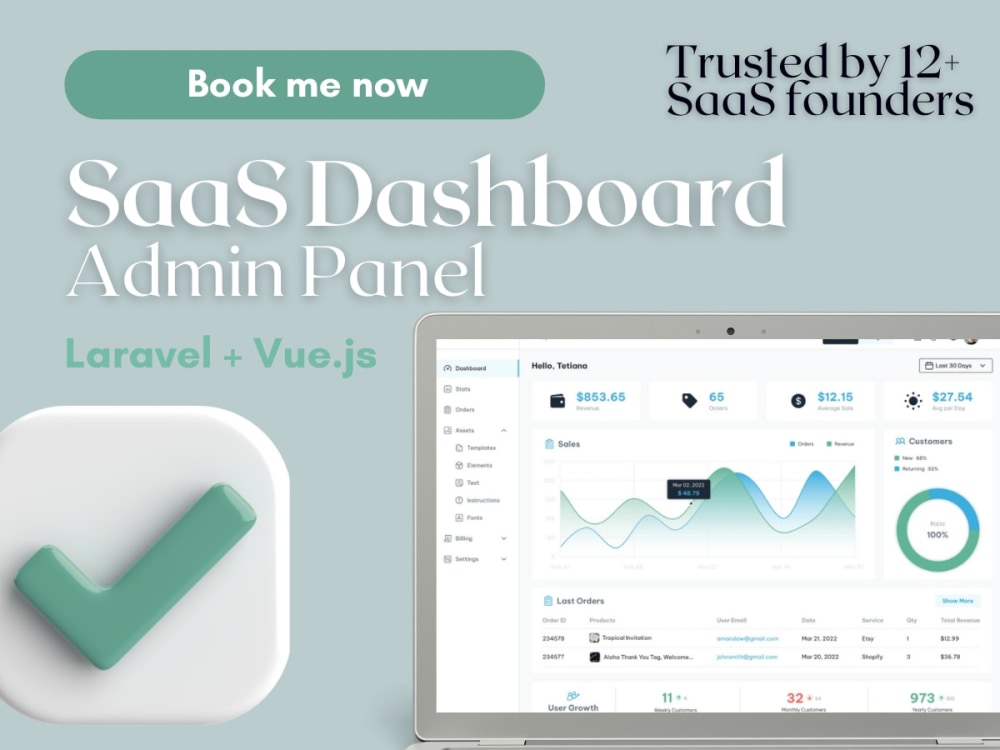 SaaS Dashboard | Admin Panel from Advanced Full Stack Developer | Upwork