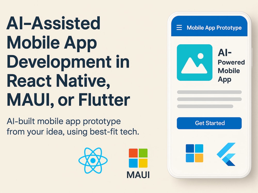 AI-Assisted Mobile App Development in React Native, MAUI, or Flutter | Upwork