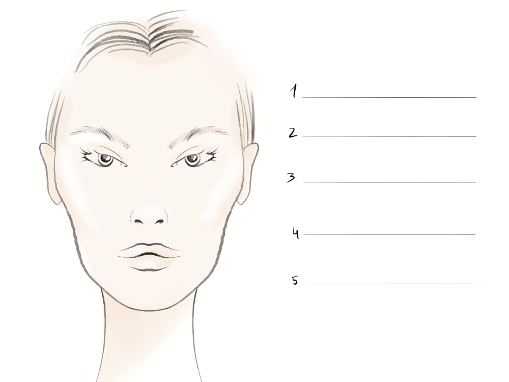 I will draw stylish face chart illustrations for makeup looks or brand ...