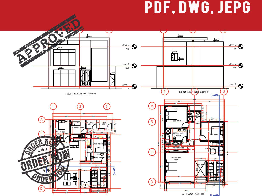 Us standard permitted drawing. | Upwork