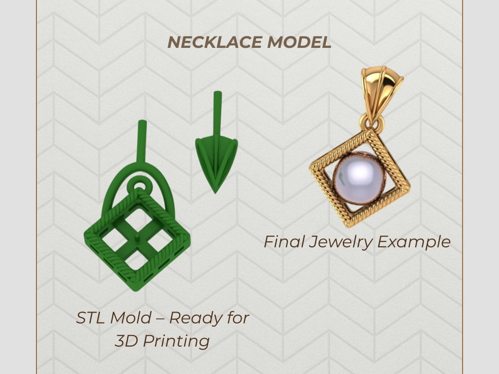 Custom STL Jewelry Set – 3D Model for Resin or Wax Printing | Upwork