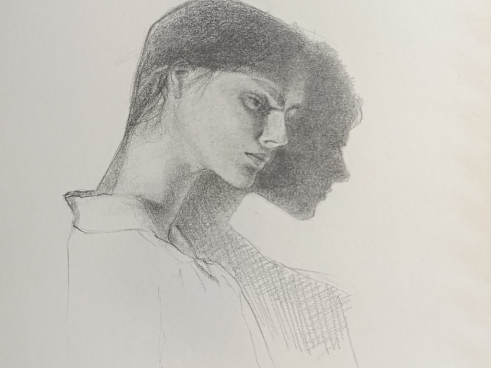 A small custom portrait on postcard-sized paper | Upwork
