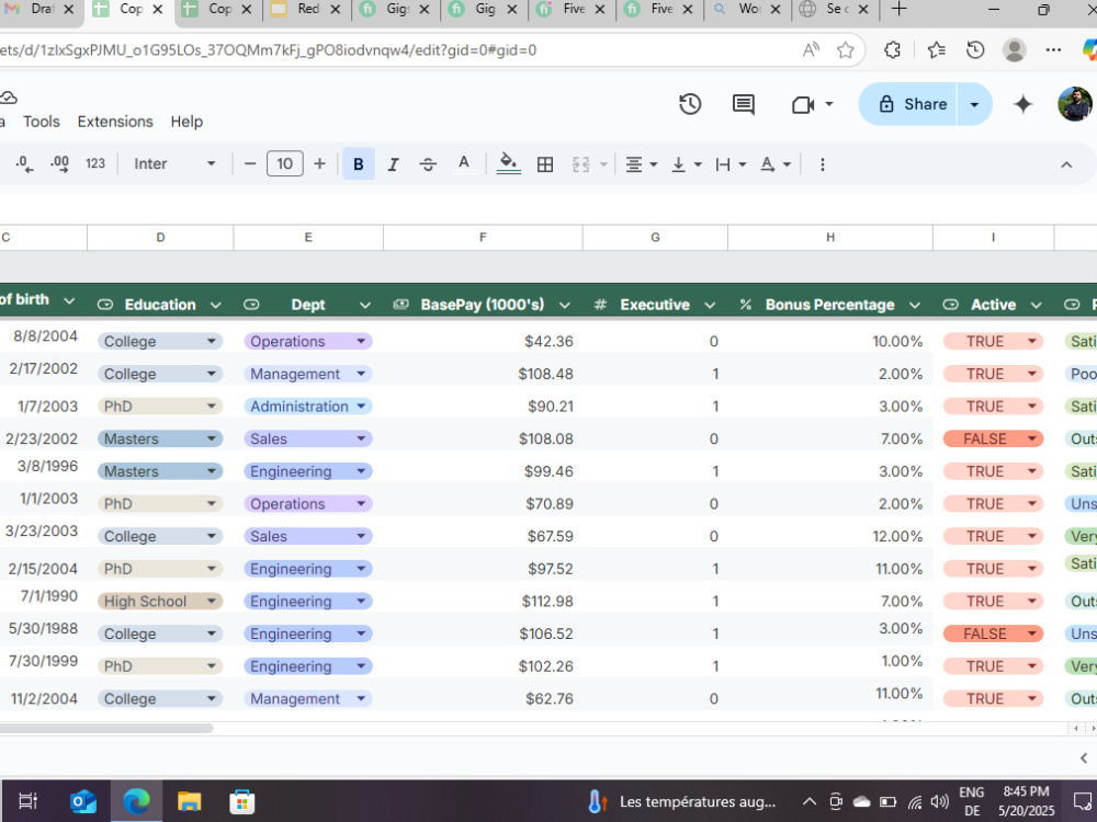 Accurate and efficient data entry in Google sheets or Excel | Upwork