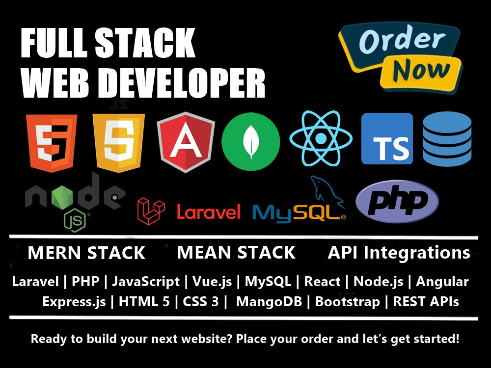 Full Stack Web Developer Laravel Javascript React Angular Node Mern Upwork