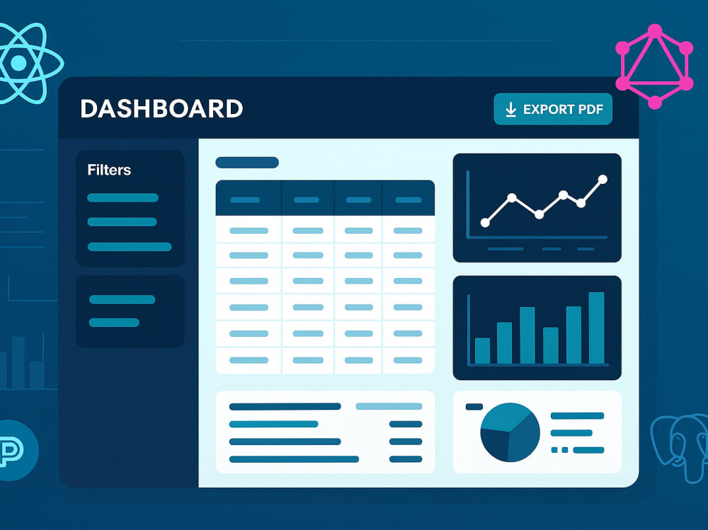 A Dashboard with GraphQL + React + PDF Export | Upwork