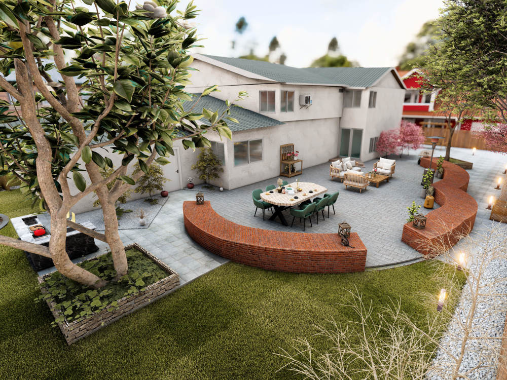 Front and backyard landscape Design and 3D Renderings | Upwork