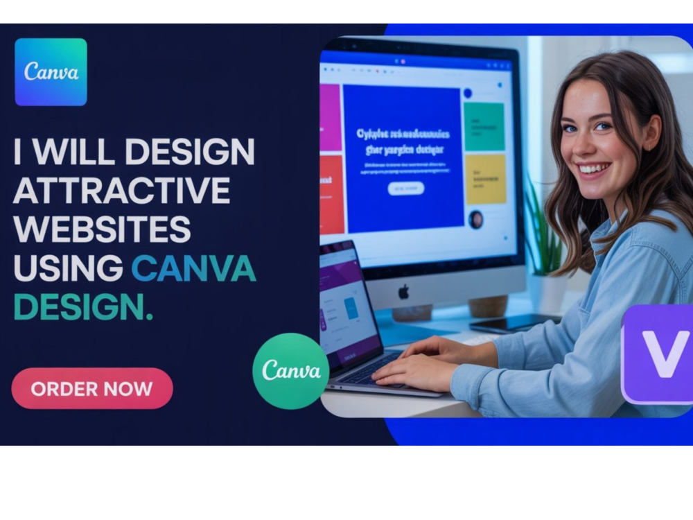 Get a live, fully functional website designed in Canva | Upwork