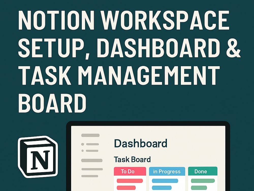 Notion Workspace Setup, Dashboard & Task Management Board | Upwork