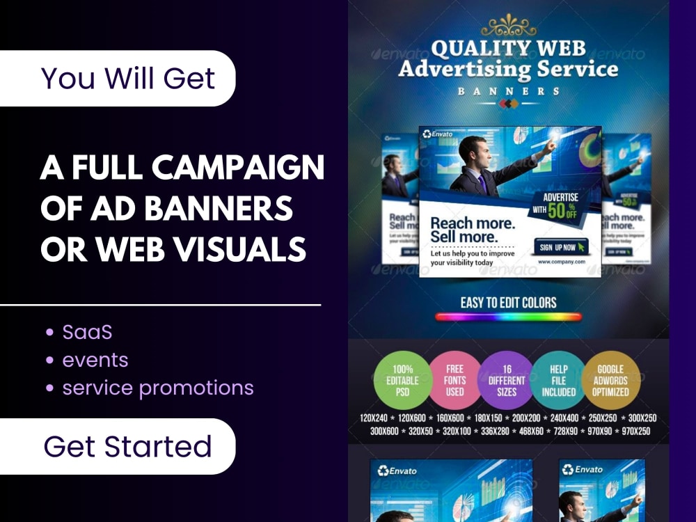 Full Campaign of Ad Banners or Web Visuals | Upwork