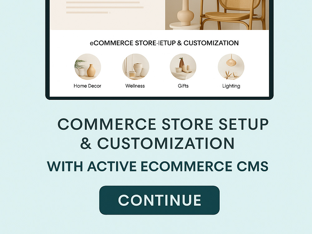 Active ecommerce cms setup and advanced customization | Upwork