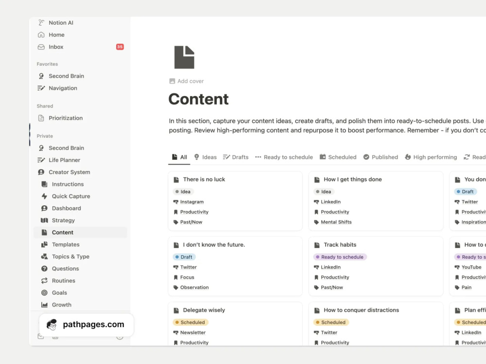 Notion Database Notion template, notion project management and ...