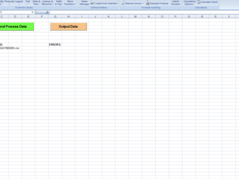 A custom macro-enabled Excel spreadsheet to load and process your data. | Upwork