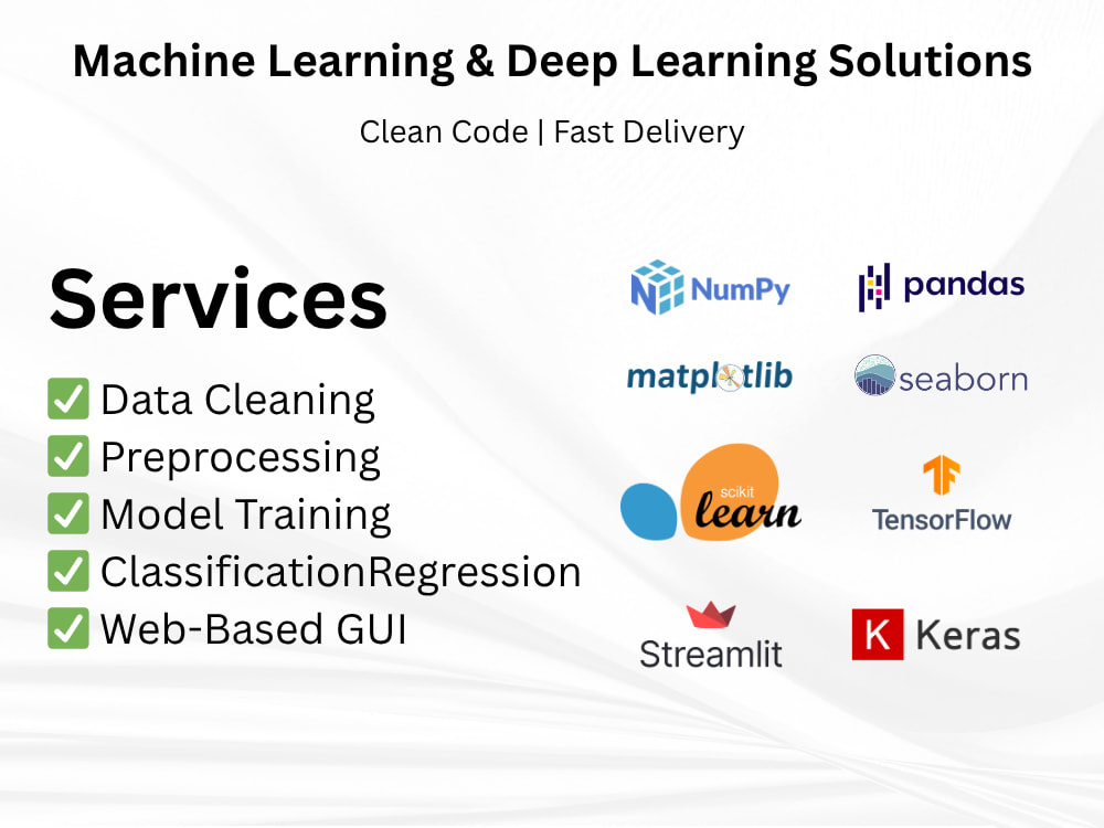 Machine learning and deep learning tasks with python | Upwork