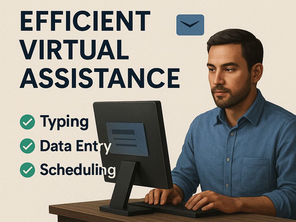 Virtual Assistant | typing | data entry | scheduling | Upwork