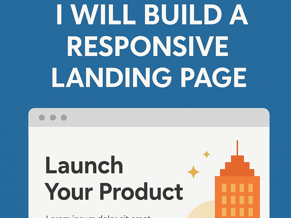 Build a responsive landing page (HTML, CSS, JS) | Upwork