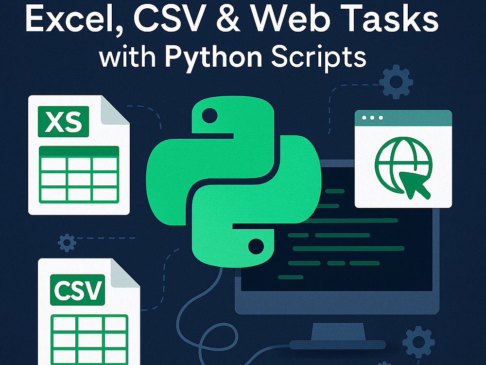 A automate Excel, CSV or Web tasks using Python script | Upwork