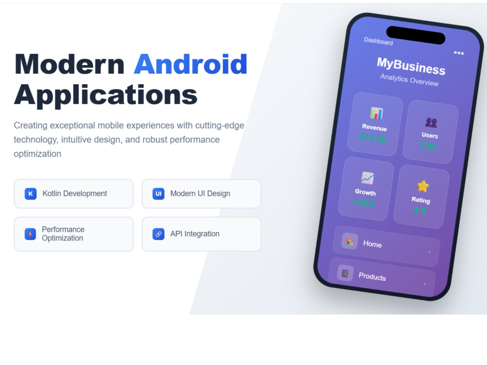 Custom Modern Android Apps | Upwork