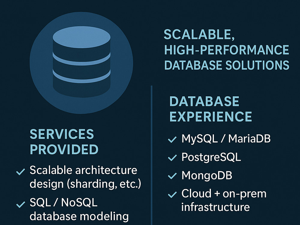 Database Design & Optimization for Large Systems | Upwork