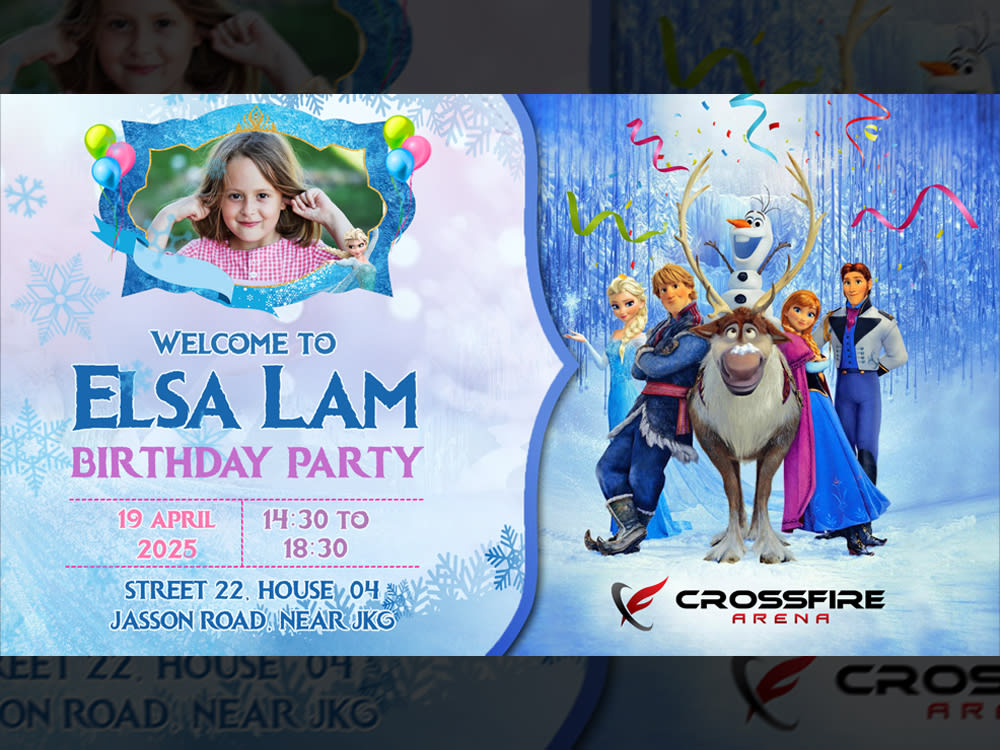 Custom kids' birthday party invitation and backdrop, any theme. | Upwork