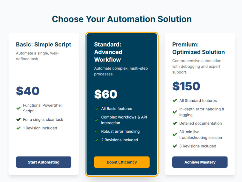 A Custom PowerShell Automation Script (M365/Azure/Windows) | Upwork