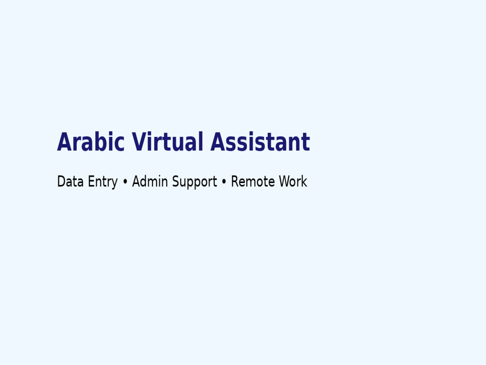 Bilingual Virtual Assistant – Data Entry & Admin Support (Remote) | Upwork