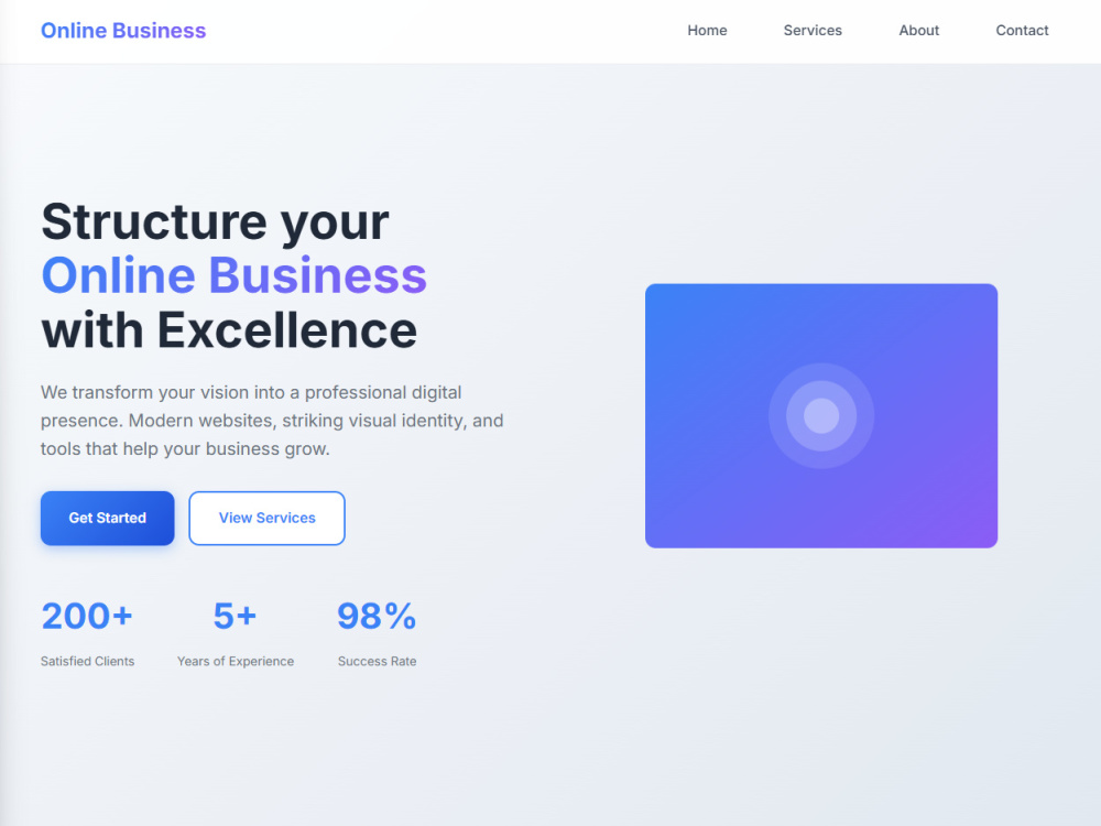 Modern and responsive website homepage to present your work/company ...
