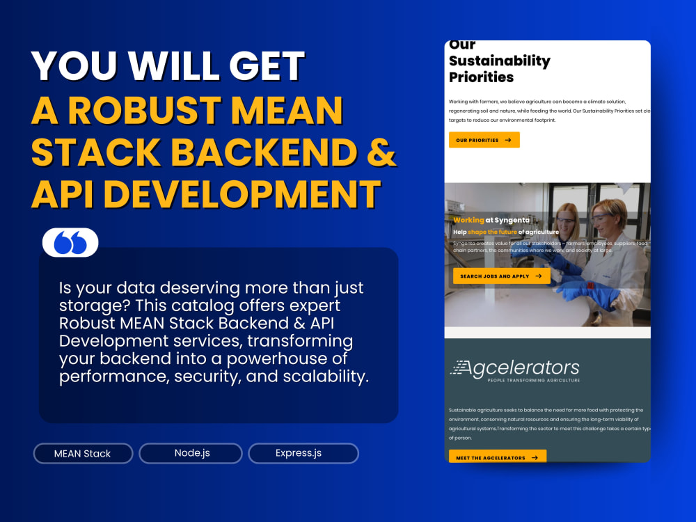 A Robust MEAN Stack Backend & API Development | Upwork