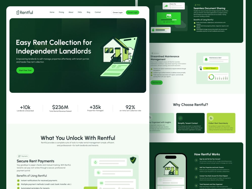 Clean, Minimal, User Friendly SaaS Laning Page Design | UI/UX Design ...