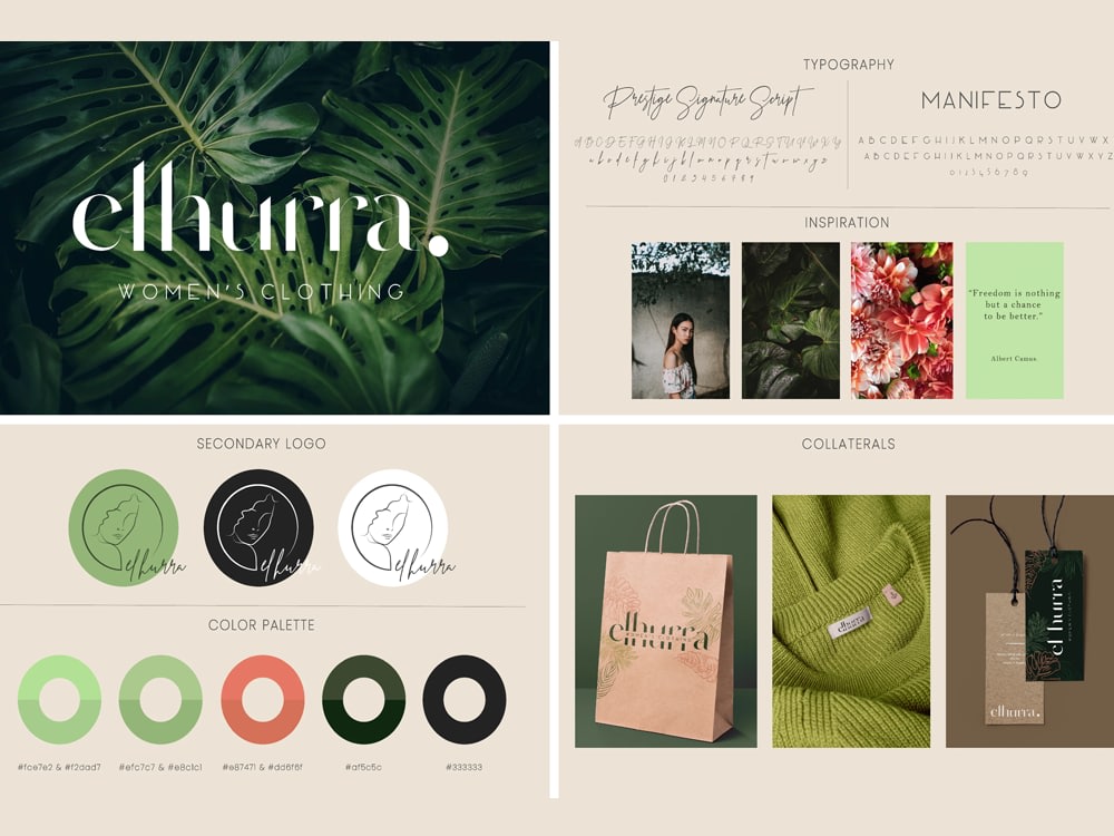 Luxury minimalist logo design and brand style guidelines | Upwork