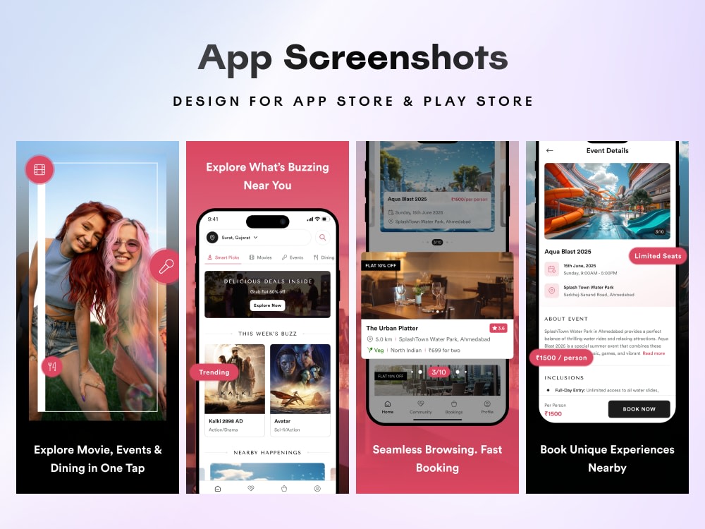 Modern & professional App screenshots design for App Store & Play Store ...