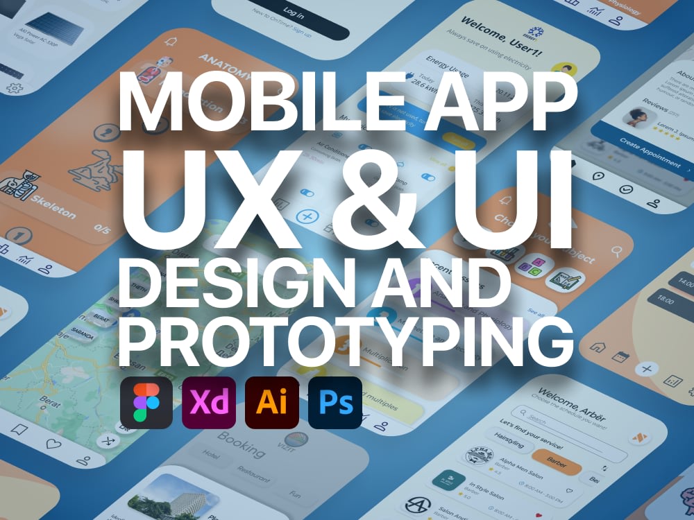 Mobile App UX & UI Design | iOS & Android UI UX Design | Figma | Adobe XD | Upwork