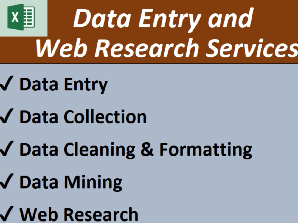 Professional data entry, formatting and web research support | Upwork