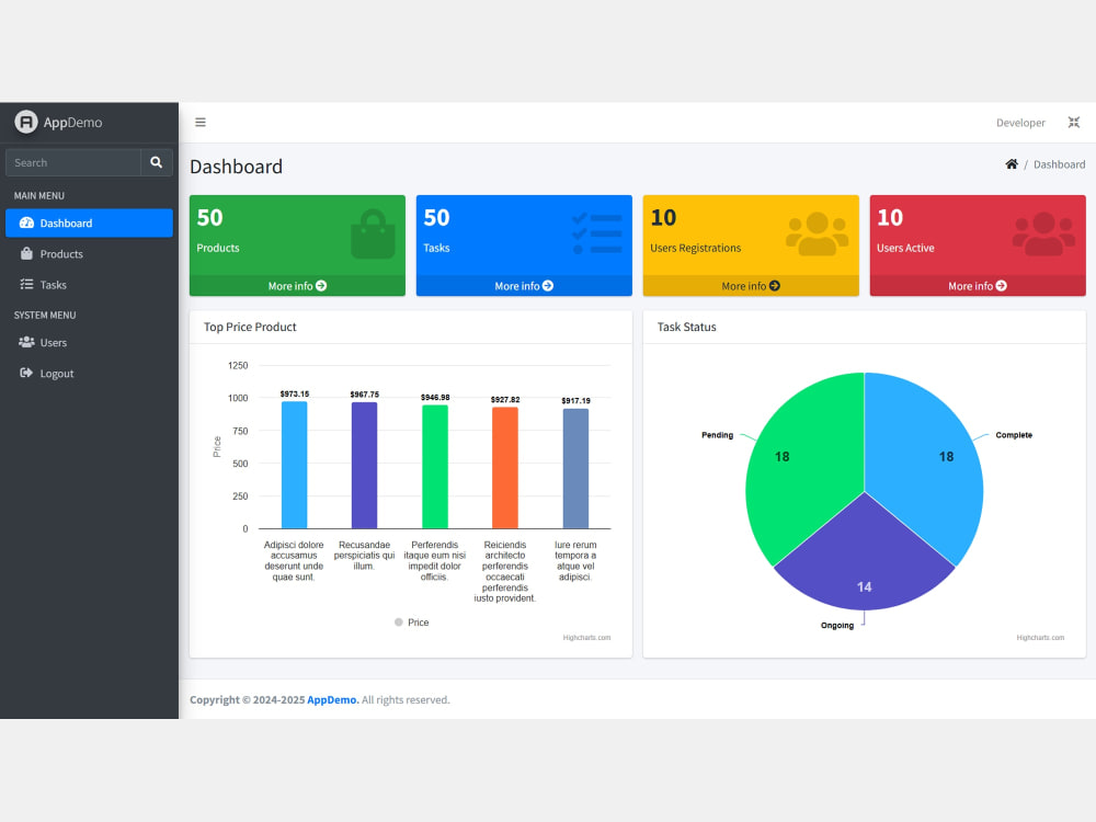 Clean Laravel CRUD dashboard with AdminLTE and user login | Upwork