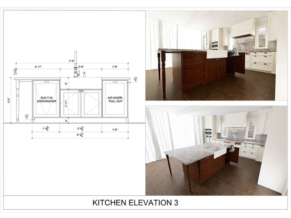 Kitchen Millwork Cabinet Shop Drawings with Photorealistic Renders | Upwork